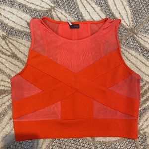 Urban Outfitters | Tops | Uo Sparkle Fade Sheer Illusion Crop Top ...